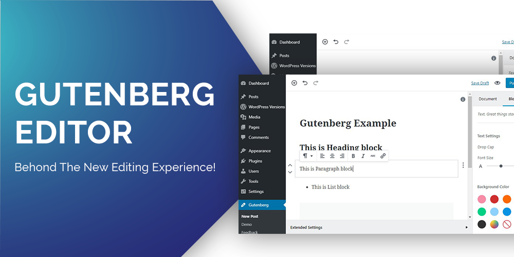 WordPress release 5.0 with its Gutenberg Editor